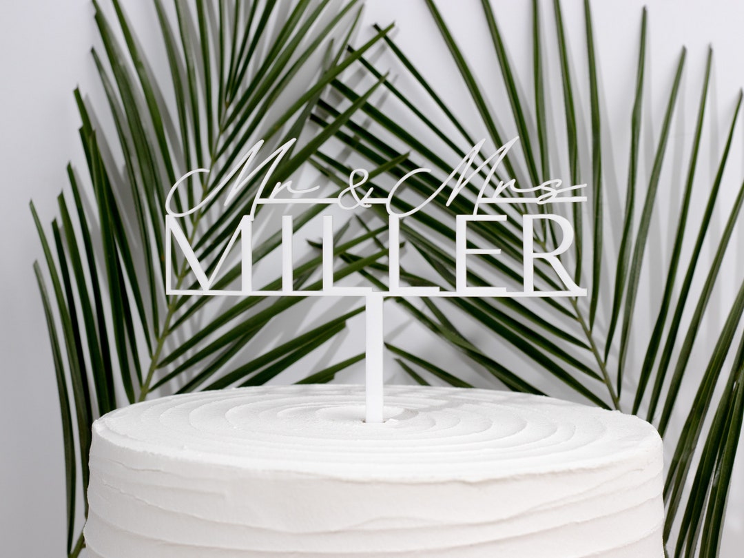 Wedding Cake Topper | Event Cake Topper | Wedding | Classic | Modern ...