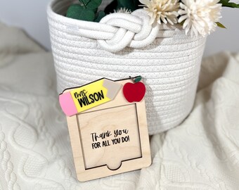 Teacher Appreciation Gift Post It Sticky Note Holder - Etsy