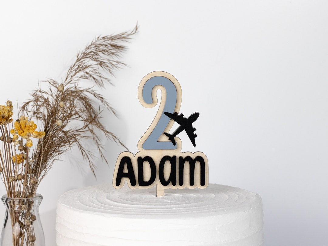 Airplane Cake Topper | Plane Cake Topper | Birthday | Pilot Birthday ...