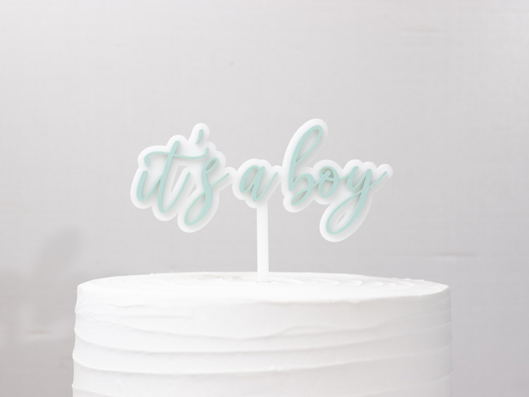 It's A Boy | Cake Topper | Gender Reveal | Baby Birthday Topper | Baby ...