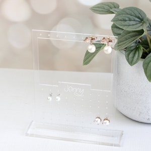 Clear Rectangle Dangle Earring Holder Earring Stand - Etsy