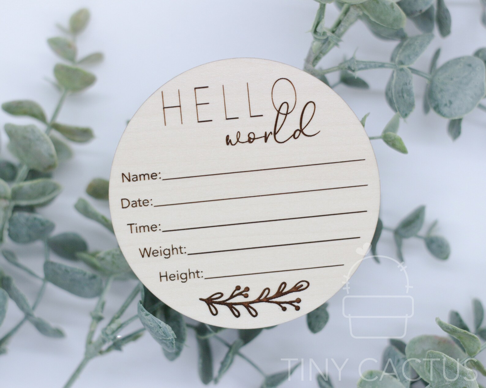 Hello World Baby Announcement Sign Newborn Welcome Sign - Etsy