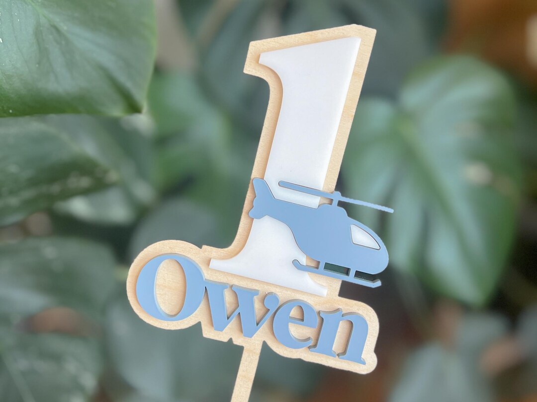 Helicopter Cake Topper | Plane Cake Topper | Birthday | Pilot Birthday ...