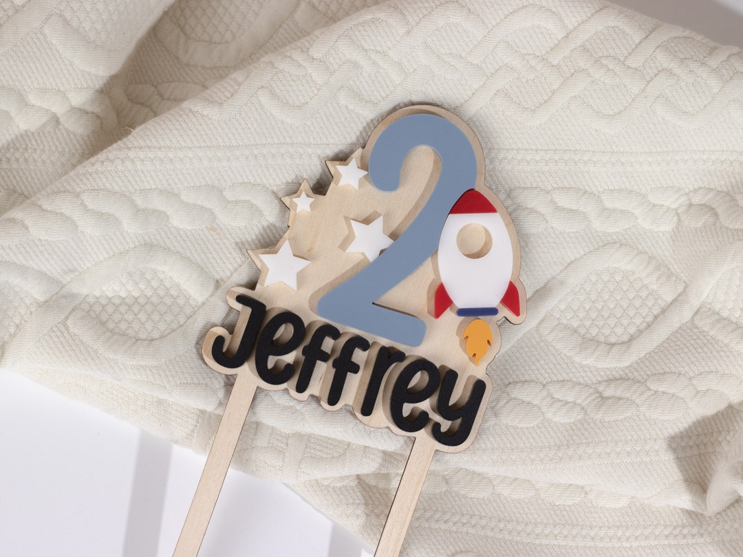 Rocket Cake Topper | Spaceship Cake Topper | Space Birthday | Pilot ...
