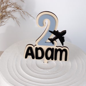 Airplane Cake Topper | Plane Cake Topper | Birthday | Pilot Birthday ...