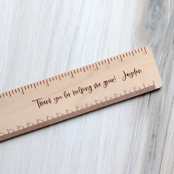 Teacher Gift Teacher Ruler Engraved Ruler Wooden Ruler Name ...