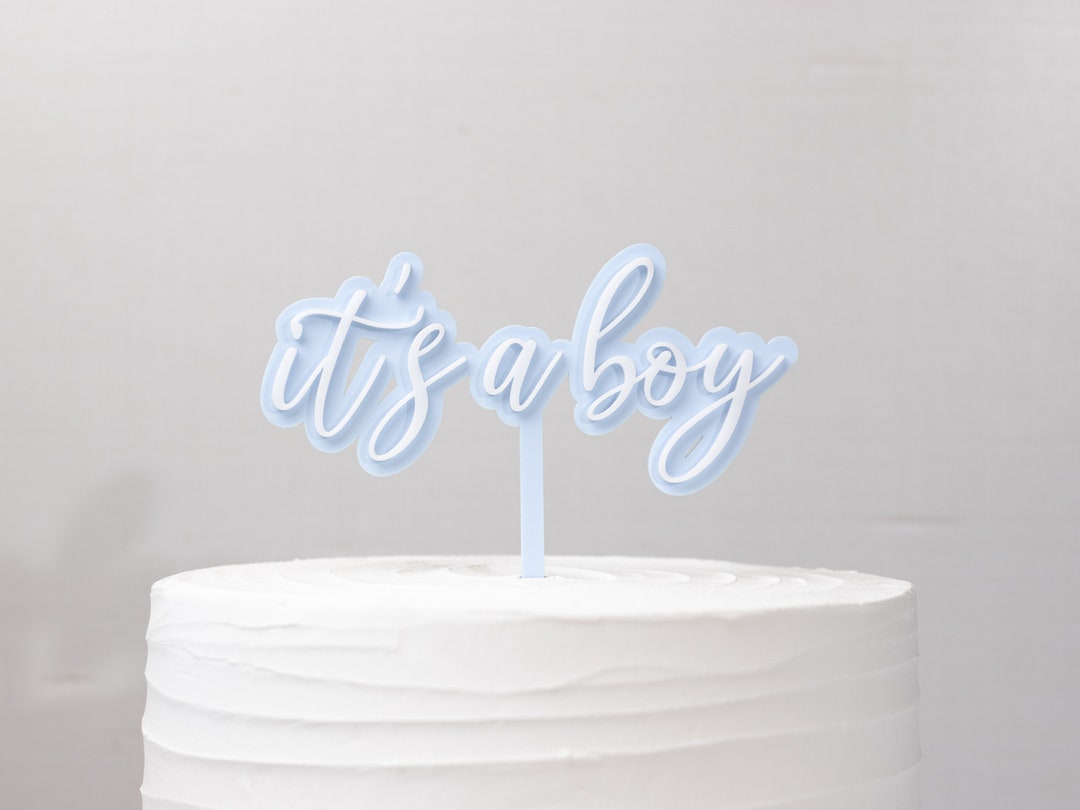 It's A Boy | Cake Topper | Gender Reveal | Baby Birthday Topper | Baby ...