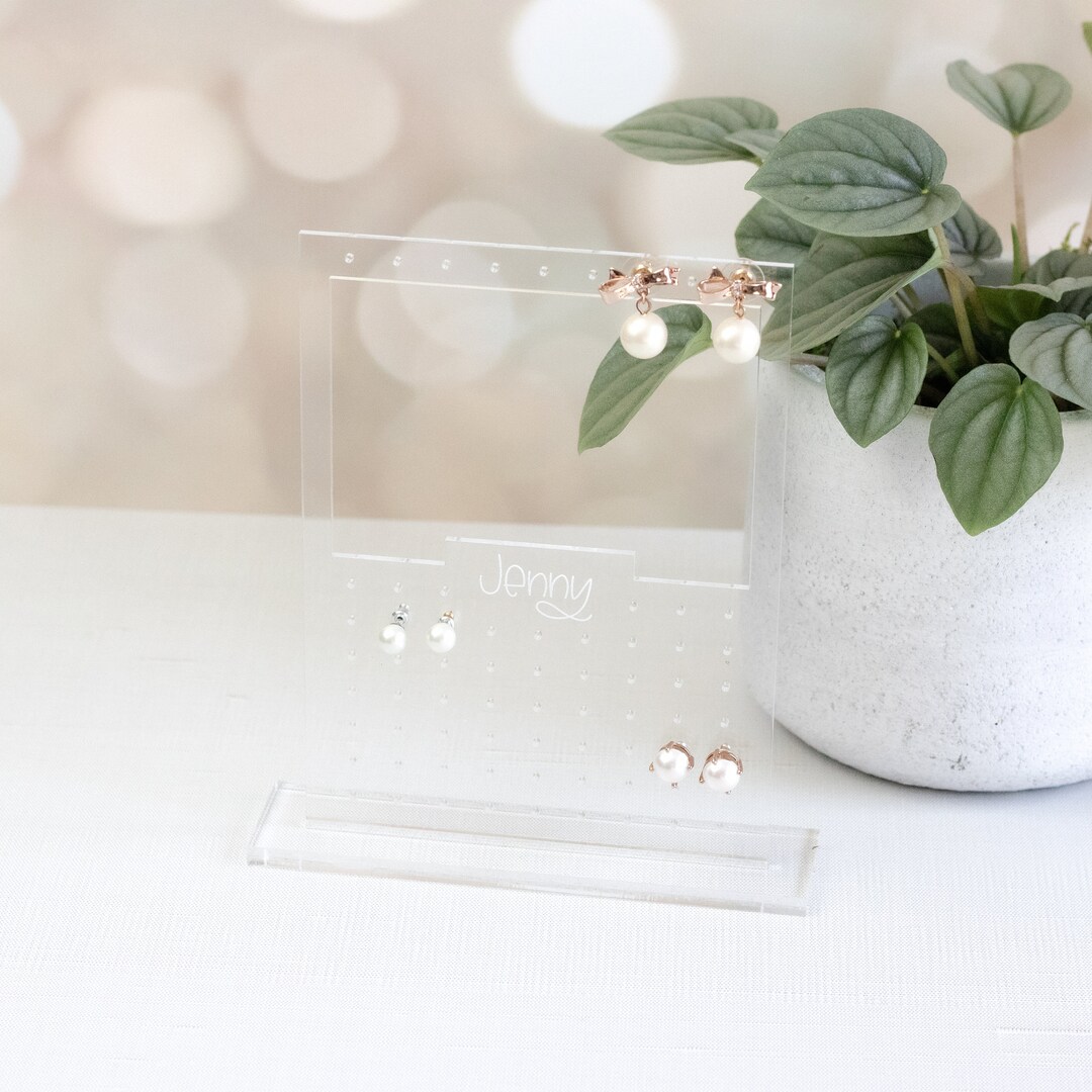 Clear Rectangle Dangle Earring Holder Earring Stand - Etsy