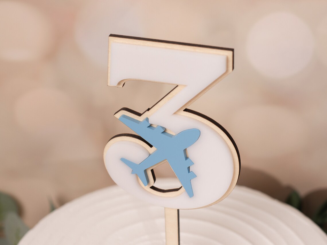 Airplane Cake Topper Plane Cake Topper Birthday Pilot - Etsy