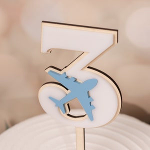 Airplane Birthday Cake Topper | 3D Layered Design - Etsy
