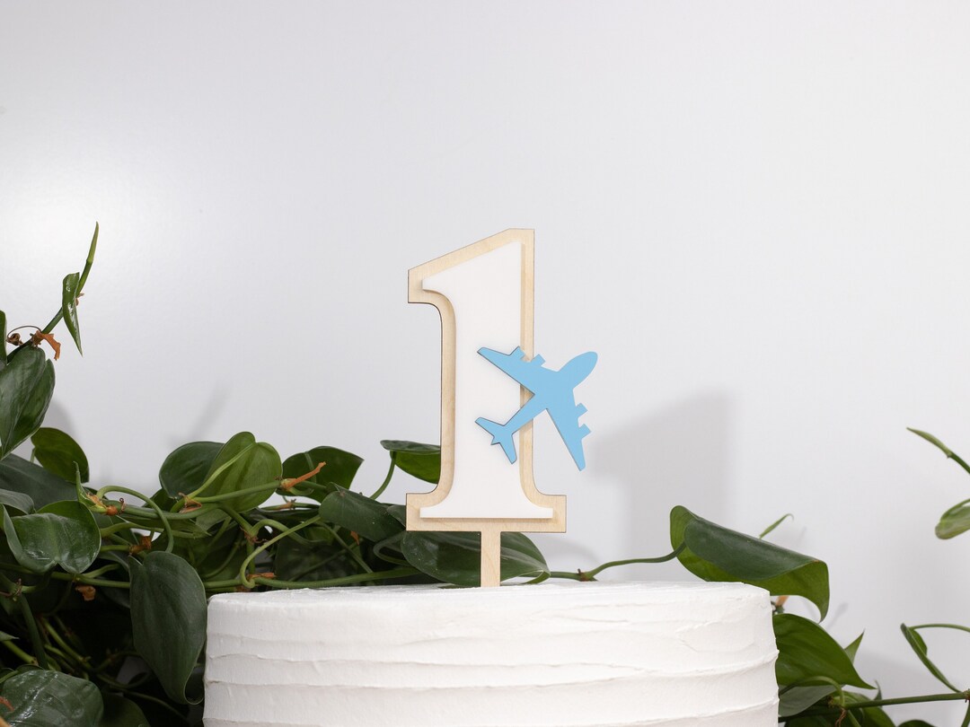 Airplane Birthday Cake Topper | 3D Layered Design - Etsy