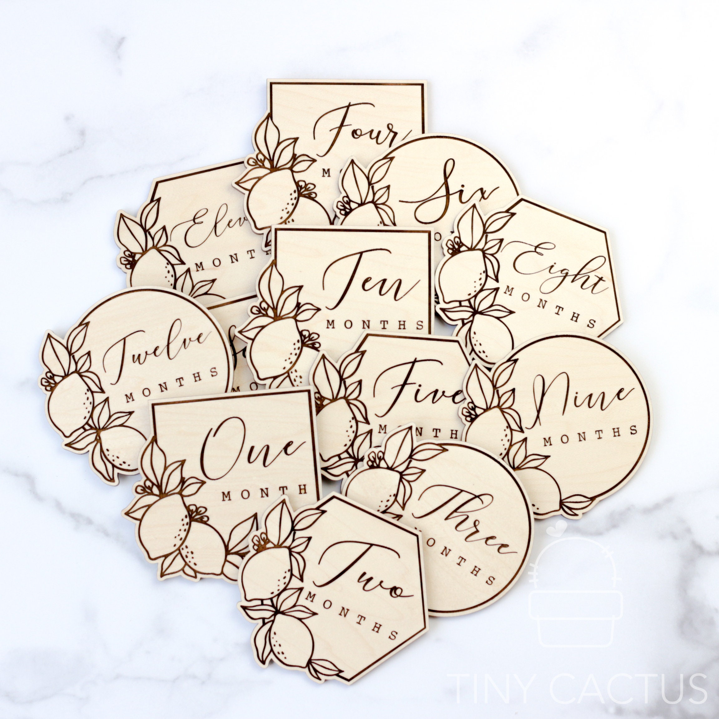 Lemon Baby Milestone Marker Newborn Photo Prop Monthly - Etsy