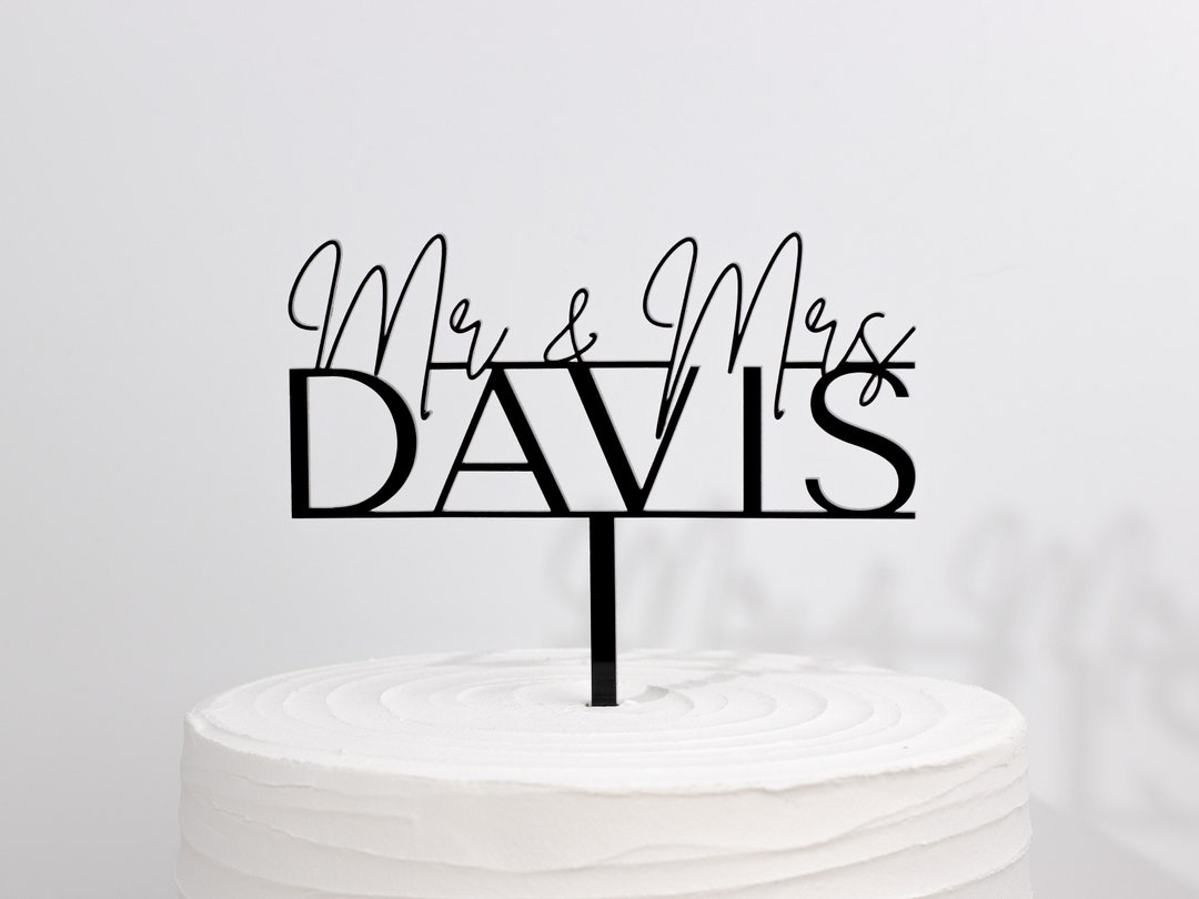 Wedding Cake Topper | Event Cake Topper | Wedding | Classic | Modern ...
