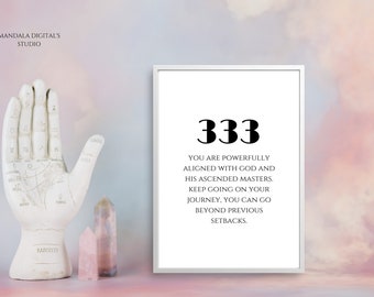 333 Angel Number Art - Etsy