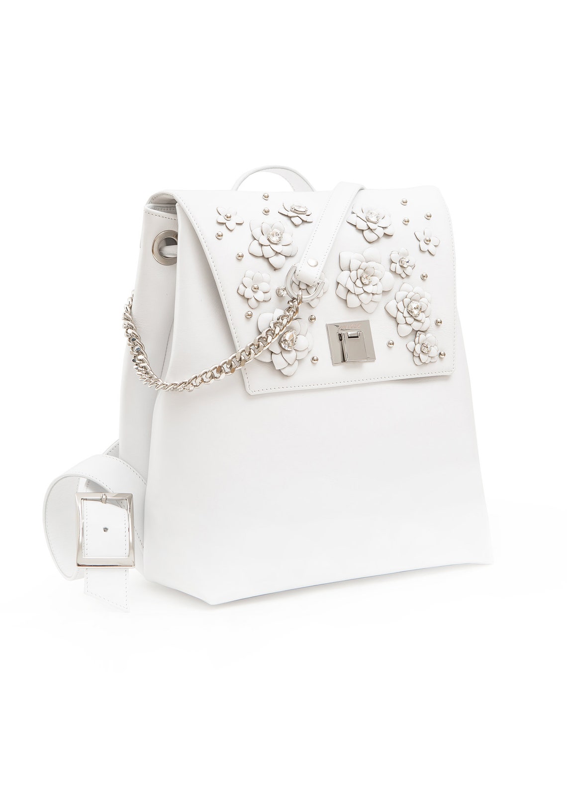 WHITE Leather Backpack Laptop Backpack Custom Made Leather Bag - Etsy