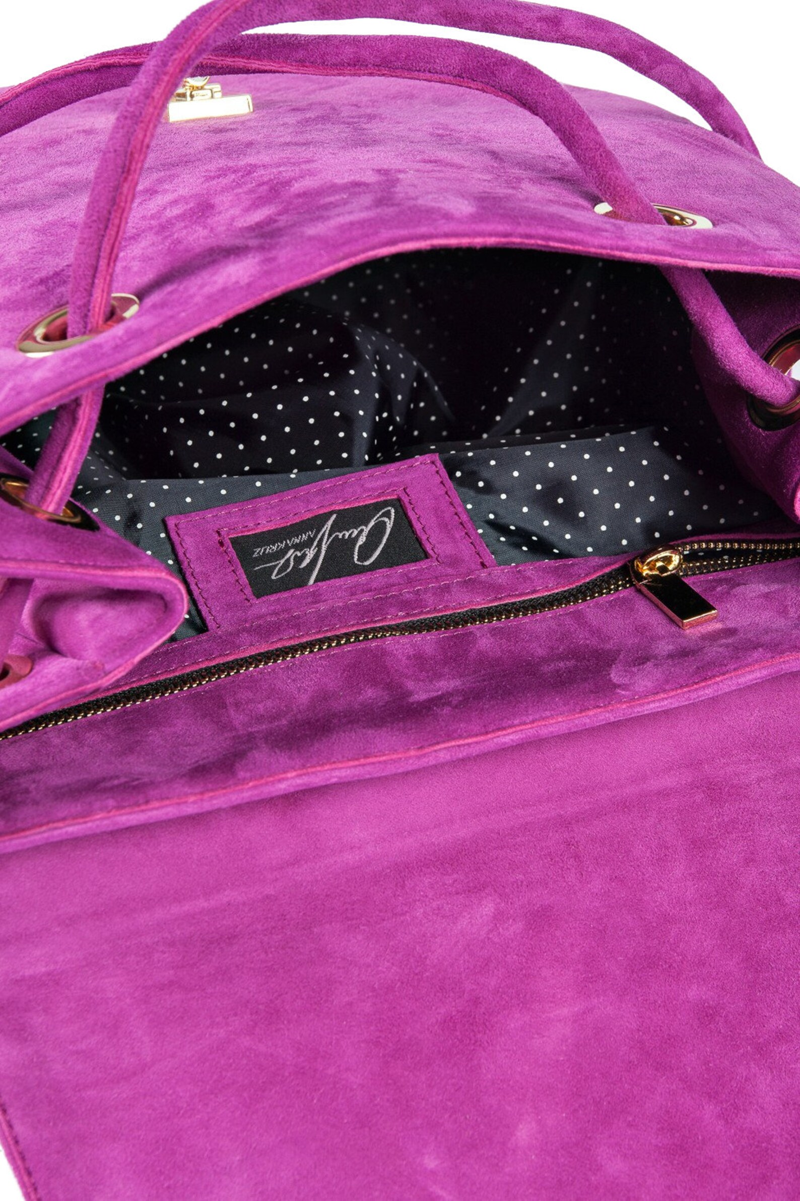 PURPLE Suede Leather Backpack Laptop Backpack Custom Made Leather Bag ...