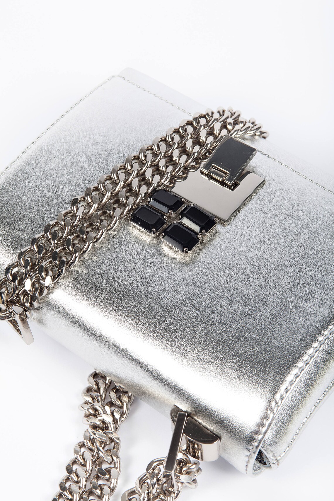 SILVER Leather Bag Silver Shoulder Bag Handmade Cross Body Bag MIA With ...