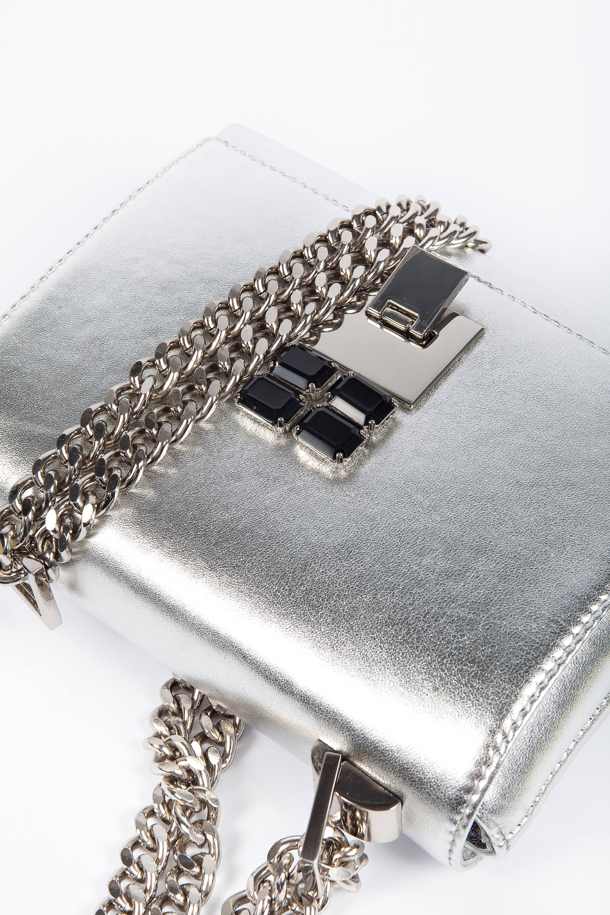 SILVER Leather Bag Silver Shoulder Bag Handmade Cross Body Bag MIA With ...