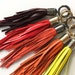 BRIGHT Color Tassel Key Chains | Yellow Leather Fatal Red Leather ...