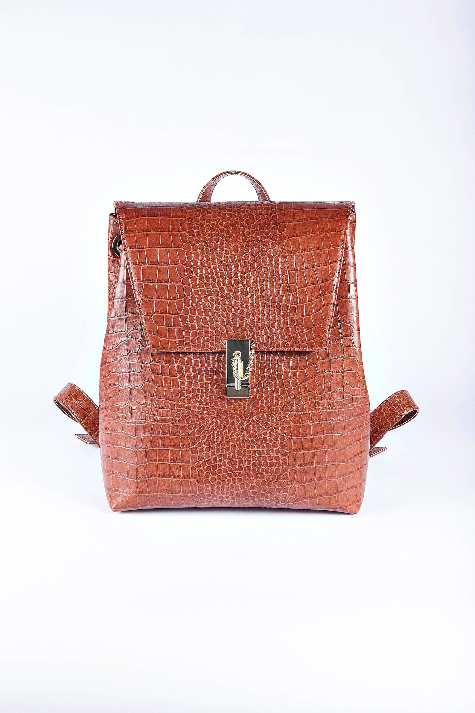 Rusty BROWN Snake Leather Backpack Laptop Backpack Custom Made - Etsy