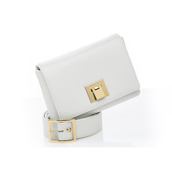 Leather White Hand Bag - Etsy