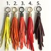 BRIGHT Color Tassel Key Chains | Yellow Leather Fatal Red Leather ...