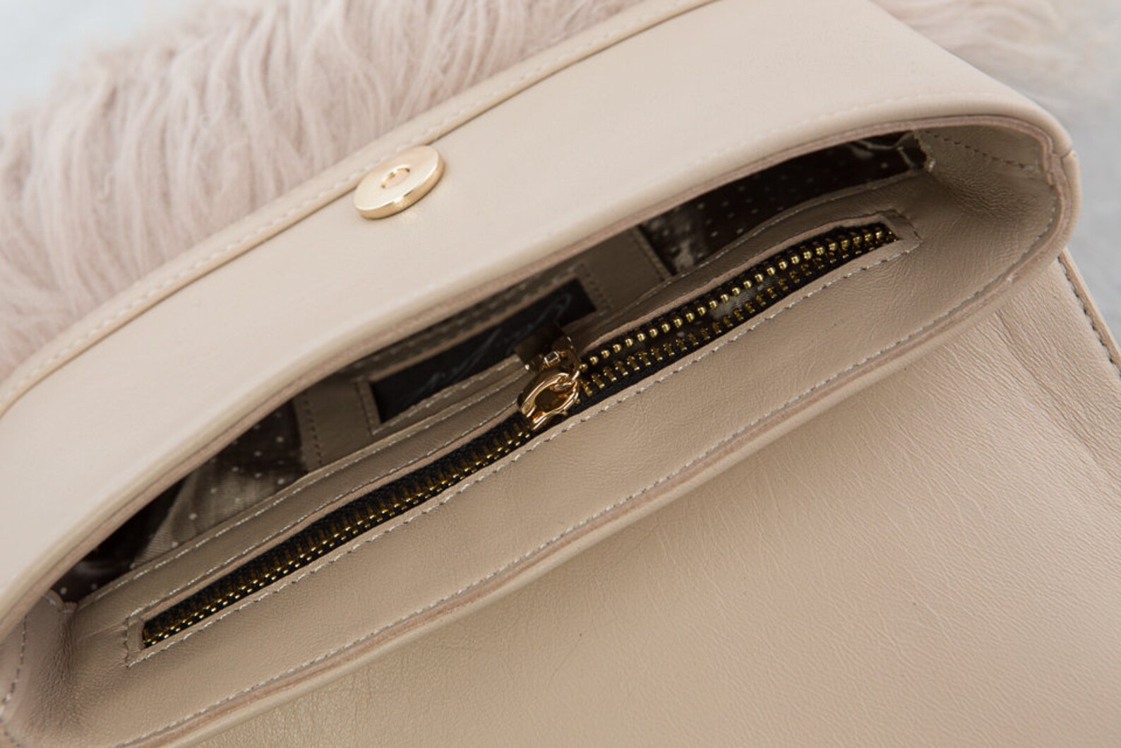 BEIGE Leather Bag Sand Color Shoulder Bag CHARLOTTE With - Etsy