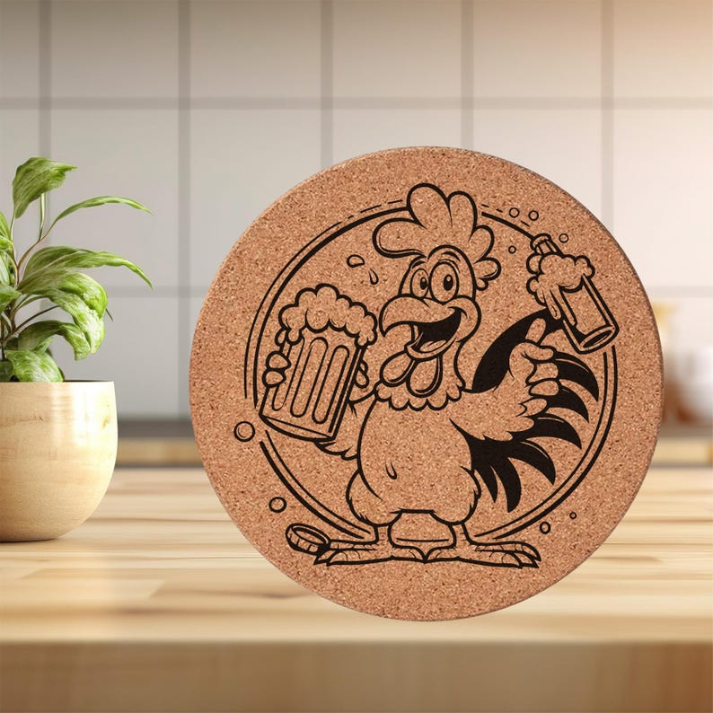 Tipsy Rooster/chick Coasters – Cork Drink Coasters – Funny Farm Gift - Etsy