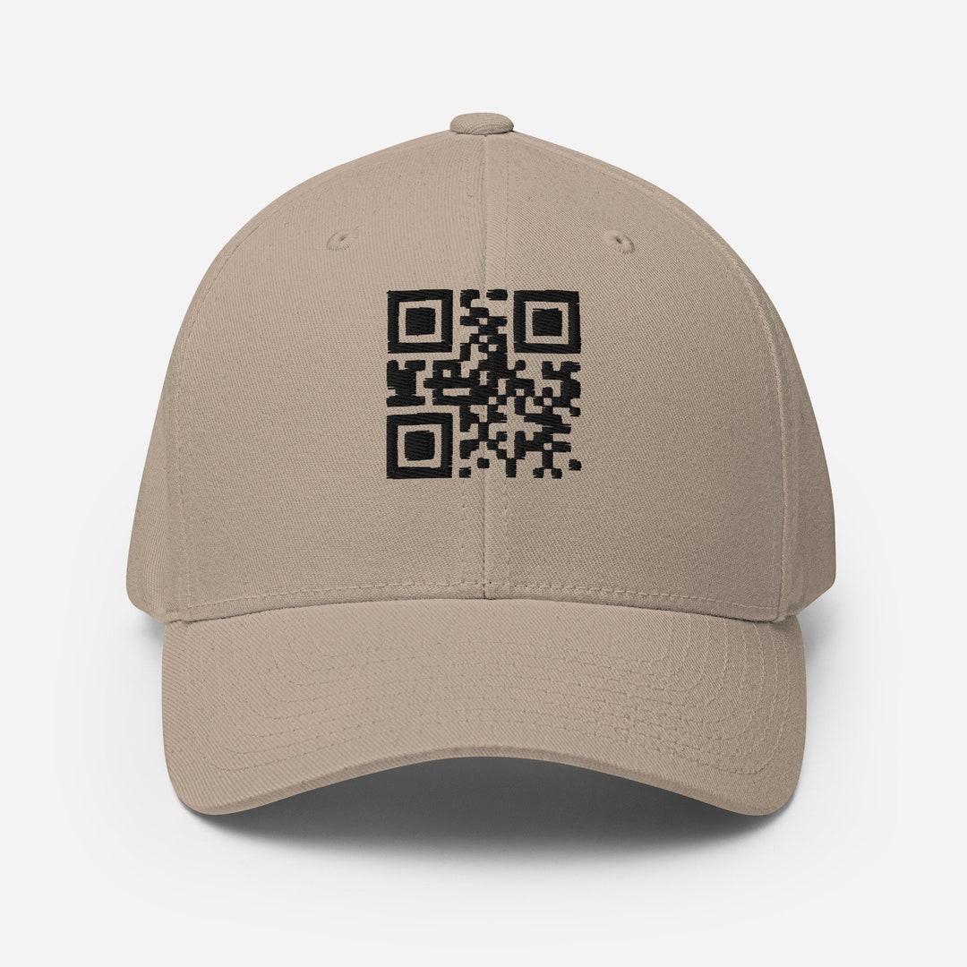 Fitted Hat With QR Code Revealing Secret Message, fck You See Details ...