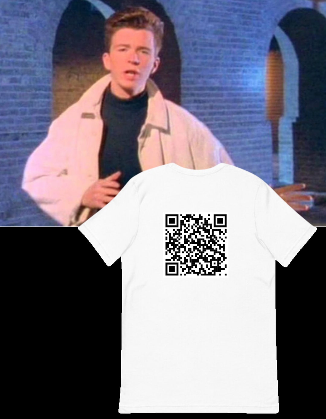 Rickroll QR Code Tee - Free Shipping - Etsy