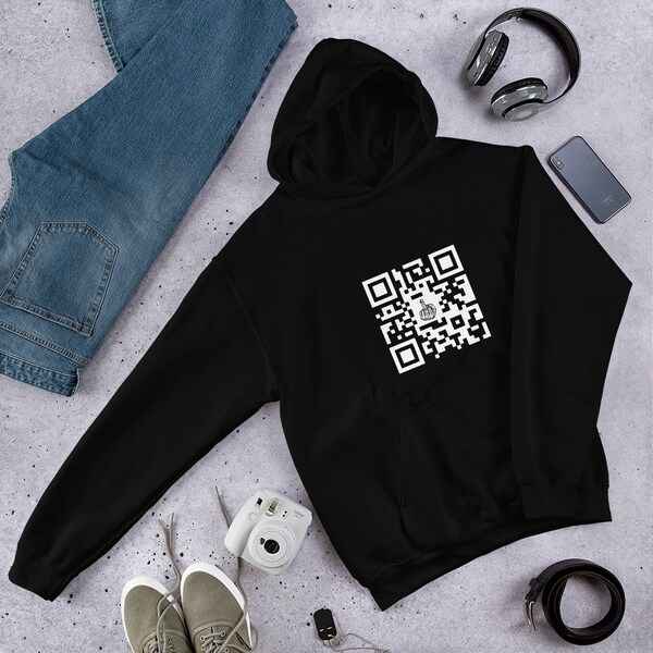 Qr Code Hoodie - Etsy
