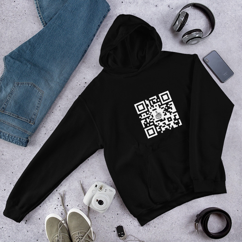 Qr Code Hoodie - Etsy