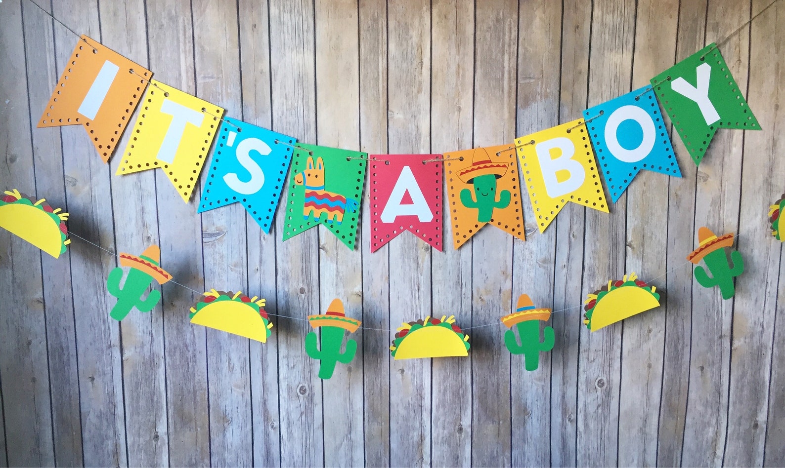 Taco & Cactus Party Garland Fiesta Garland Taco Bar First - Etsy