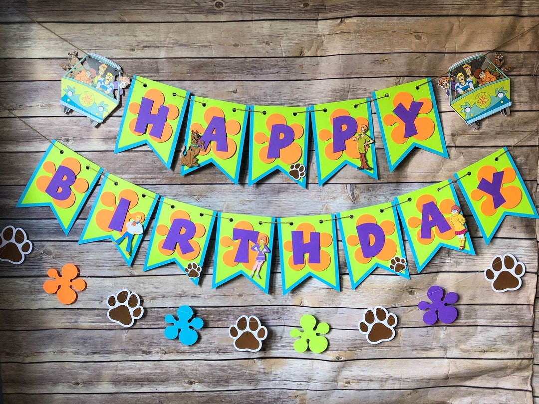 Scooby Doo Birthday Party Banner First Birthday, Movie, Scoob, Photo ...