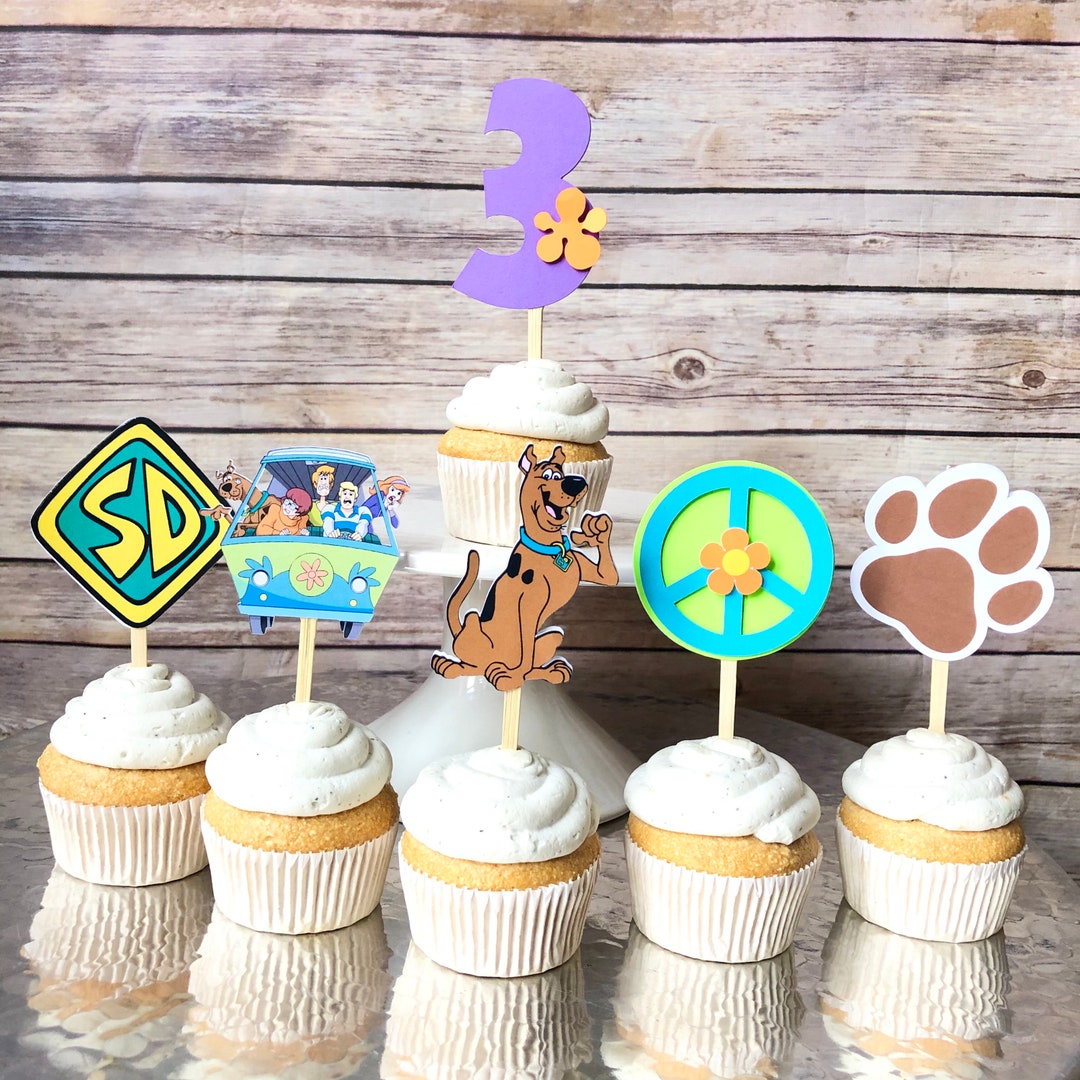 Scooby Doo Inspired Party Cupcake Toppers First Birthday, Scoob, Movie ...