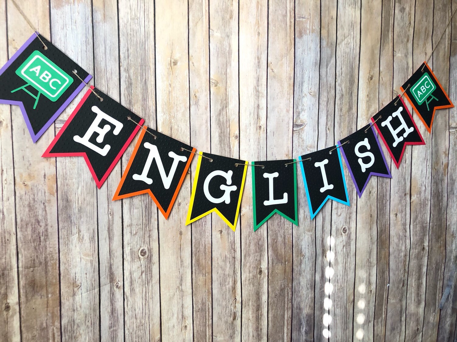 English Banner Classroom Decor Back To School Teacher | Etsy