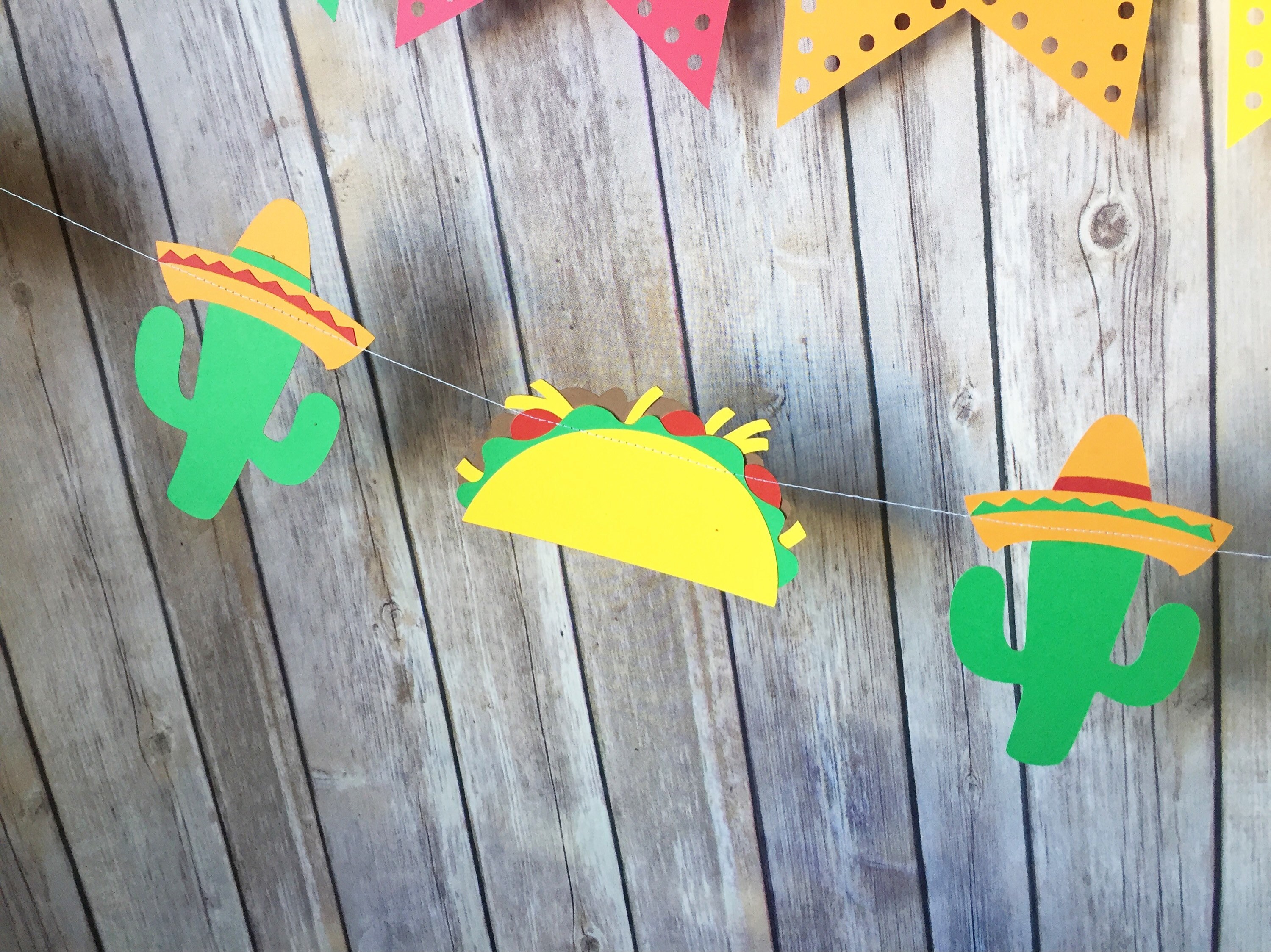 Taco & Cactus Party Garland Fiesta Garland Taco Bar First - Etsy