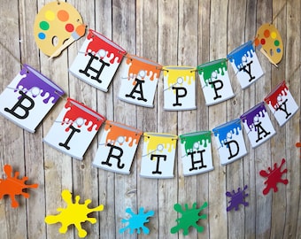 Customizable Art Party Birthday Printable Coloring Page Art - Etsy