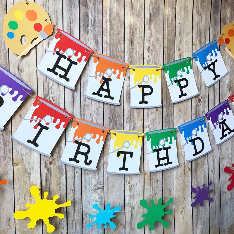 Paint Party Banner - Etsy