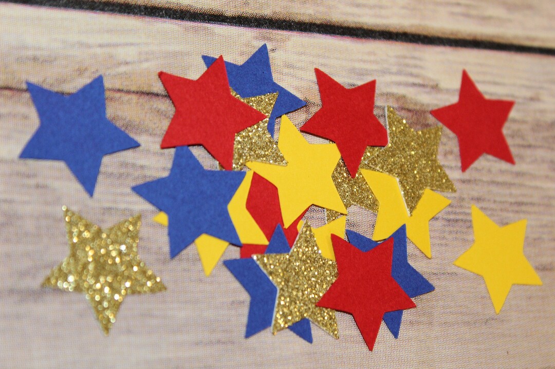 Stars Party Confetti First Birthday Superhero Wonderwoman - Etsy