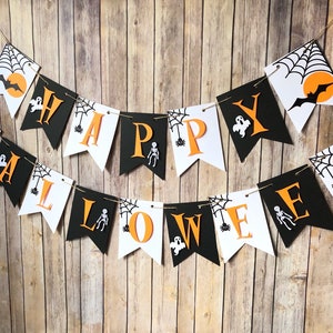 Happy Halloween Banner Halloween Banner, October, Fall, Decor, Spooky ...