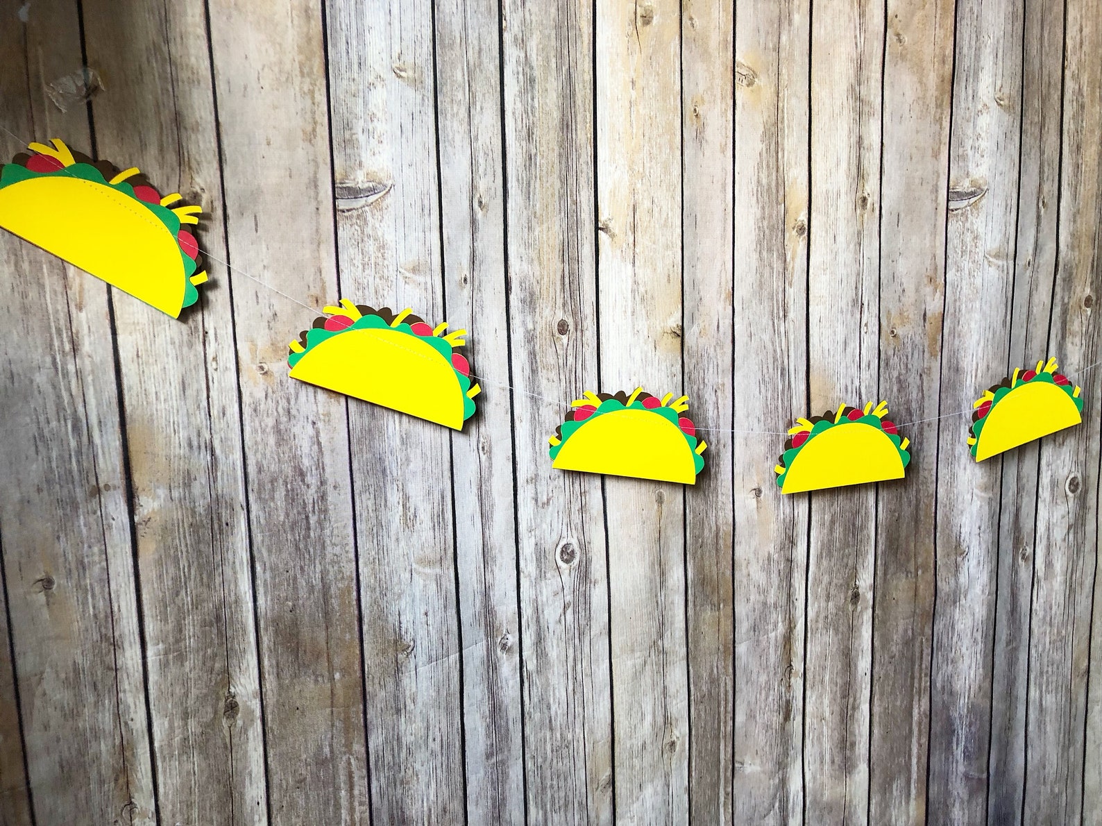 Fiesta Taco Garland Mexican Cinco De Mayo Tacos & Cactus | Etsy