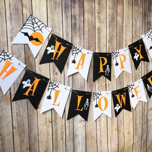 Happy Halloween Banner Halloween Banner, October, Fall, Decor, Spooky ...