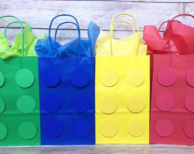 Building Blocks Party Favor Bags Goody Bags First Birthday - Etsy