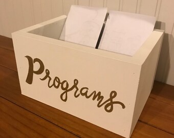 Wedding program box | Etsy