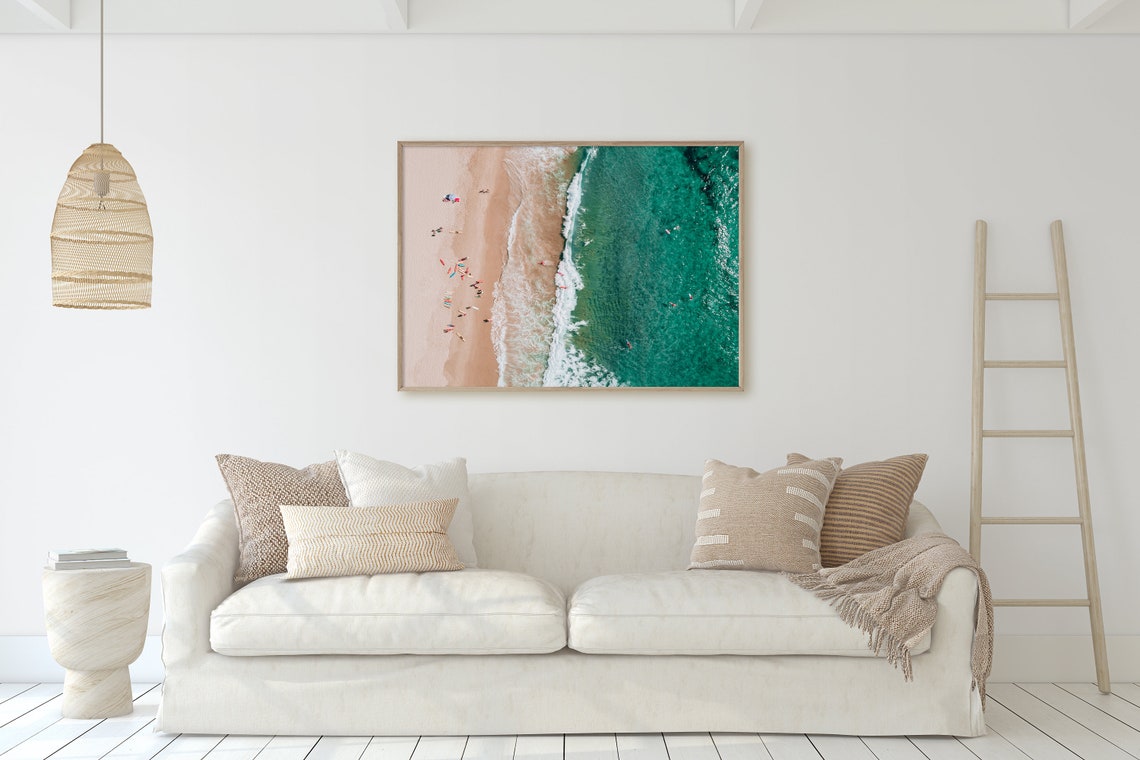 Manly Beach Print Download, Aerial Beach Print, Coastal Prints, Surf ...