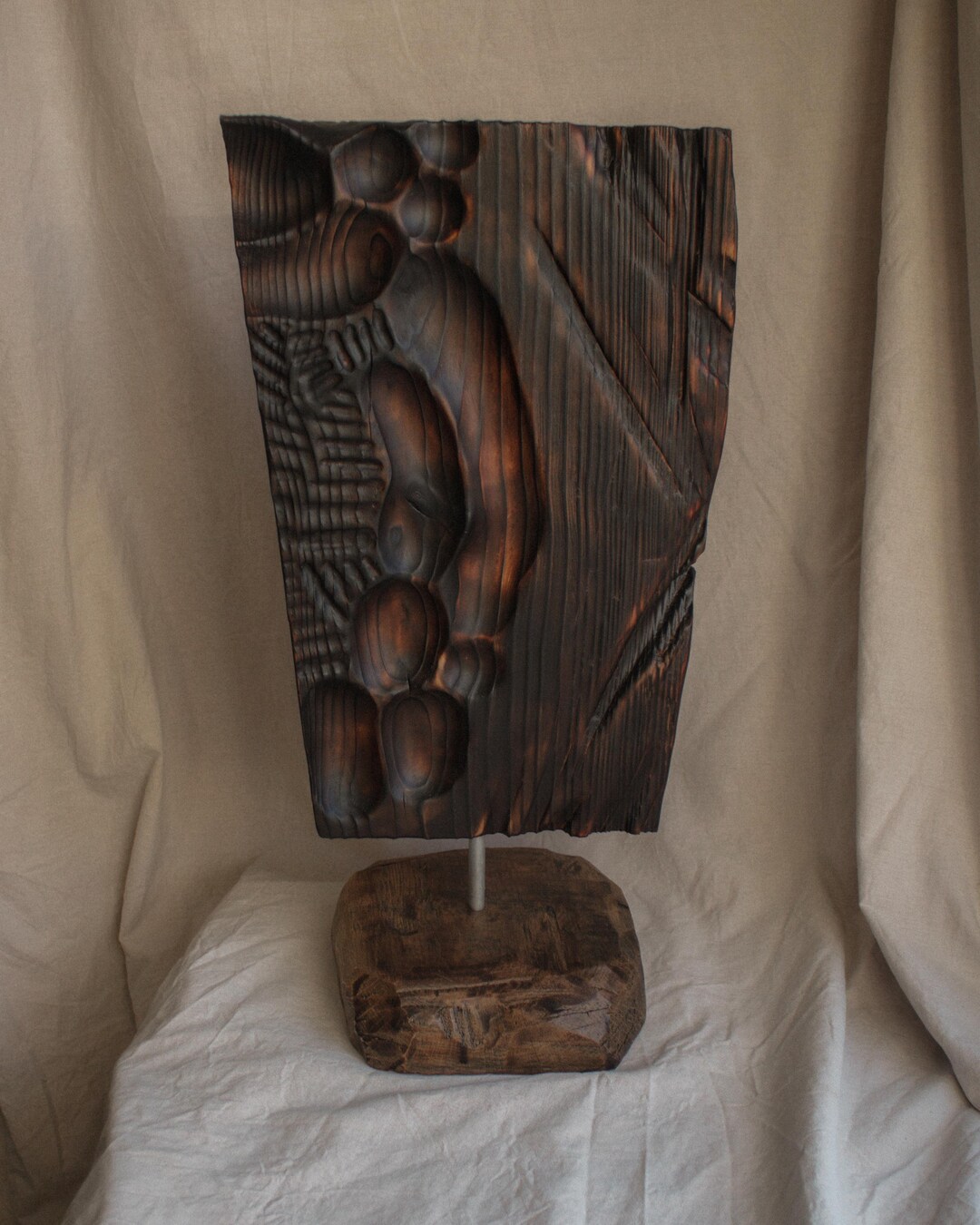 Wooden Abstract Sculpture for Rooms Interior. Wooden Art Objects ...