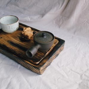 Gong Fu Tea Table. Wabisabi Tea Table Made of Wood for a Tea Ceremony ...