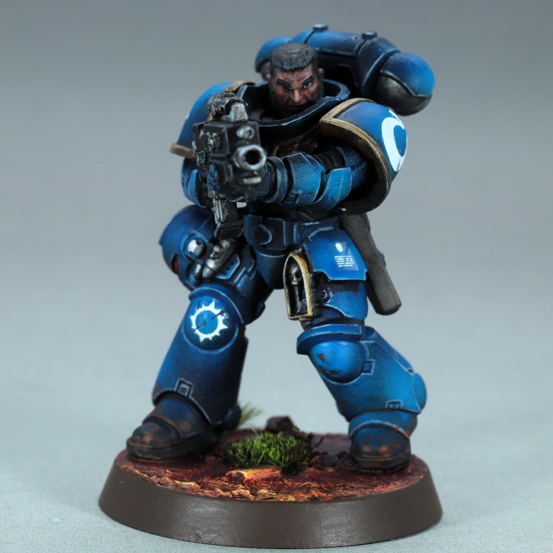Painted Primaris Intercessor Ultramarine, Painted Space Marines ...
