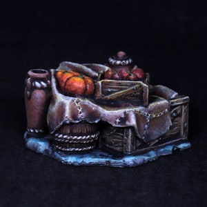 Painted Market Stall Miniature, Painted Dungeons and Dragons Furniture ...